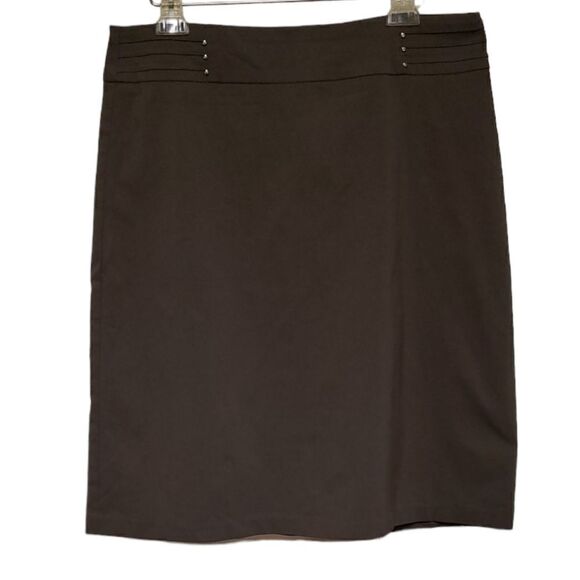 JM Collection | Skirts | Jm Collection Dark Taupe Strechypullonskirtszl ...